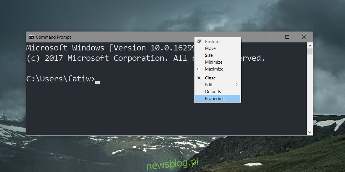 Cómo aplicar un tema al símbolo del sistema en Windows 10