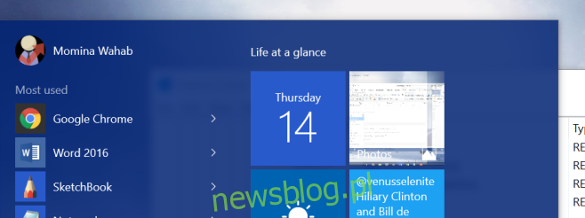 Aumente la claridad del menú Inicio y la barra de tareas en Windows 10