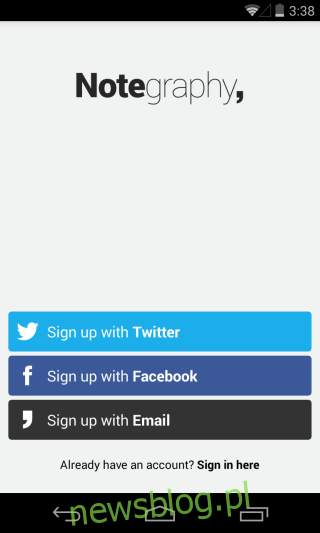 Notegraphy es una aplicación de tipografía similar a Instagram